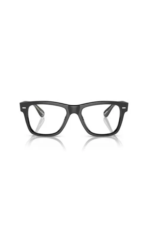 Oliver Spencer 51mm Rectangle Optical Glasses - Black