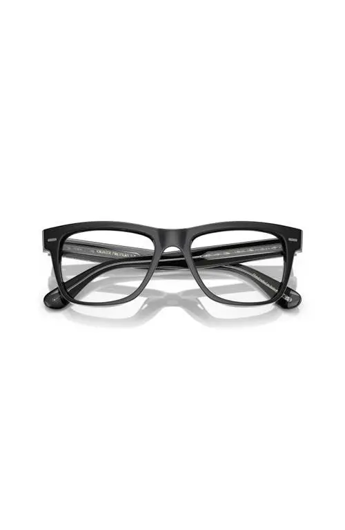 Oliver Spencer 51mm Rectangle Optical Glasses - Black