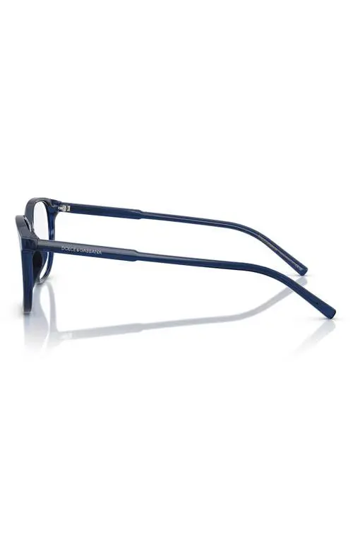 Dolce & Gabbana 53mm Pillow Optical Glasses - Transparent Blue/demo Lens