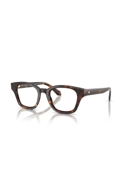 Giorgio Armani 47mm Rectangle Eyeglasses - Tortoise