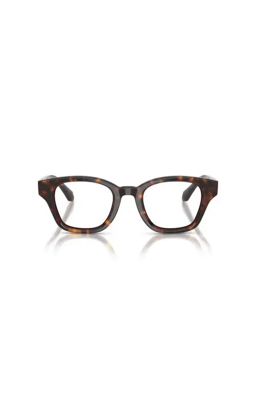 Giorgio Armani 47mm Rectangle Eyeglasses - Tortoise