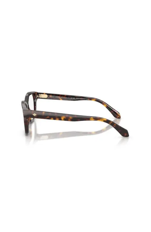Giorgio Armani 47mm Rectangle Eyeglasses - Tortoise