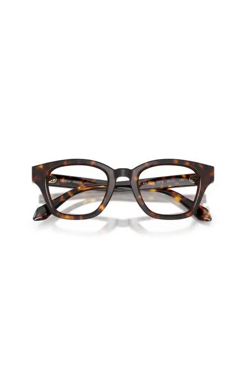 Giorgio Armani 47mm Rectangle Eyeglasses - Tortoise