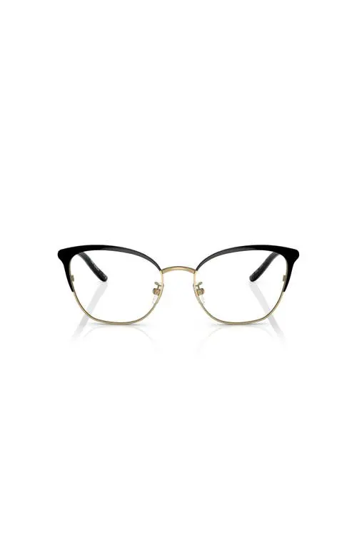Tory Burch 53mm Square Full Rim Optical Glasses - Black