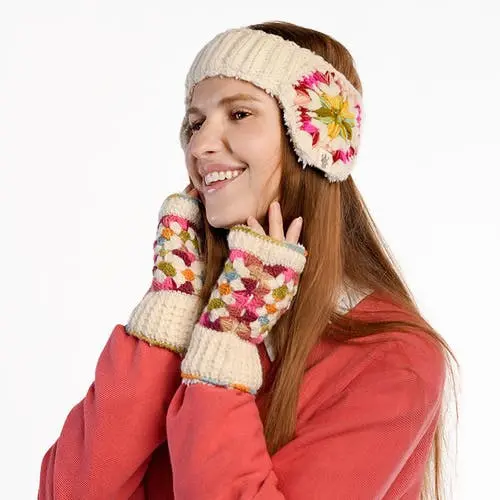 NIRVANNA DESIGNS Ryan Knitted Handwarmers - White