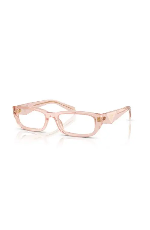 Prada 52mm Rectangle Eyeglasses - Pink