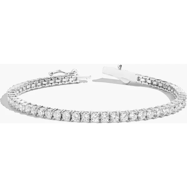 AURATE Lab Grown White Sapphire Tennis Bracelet - Sterling Silver