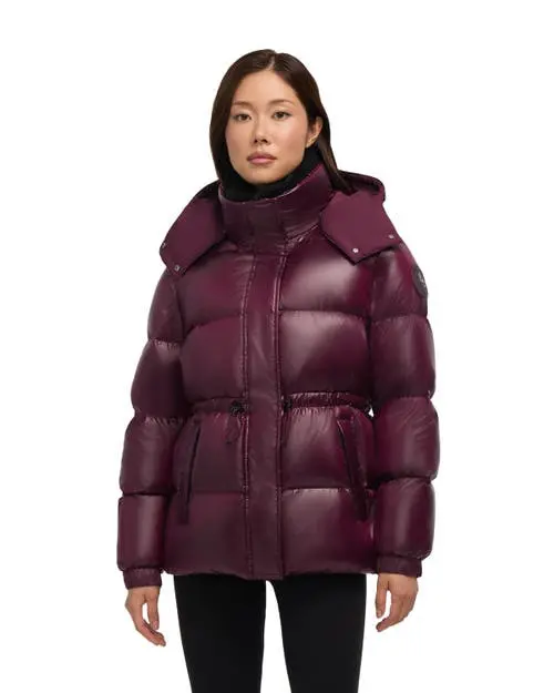 Pajar Halo Puffer With Removable Hood - Mulberry