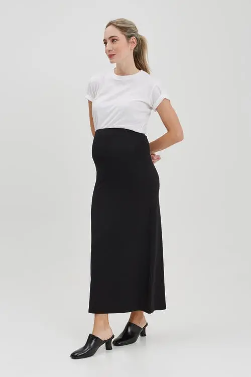 NOM MATERNITY Maxi Skirt With Elastic Waist