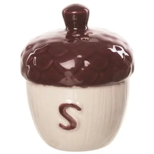 TRANSPAC Multicolor Harvest Moody Acorn Salt And Pepper Shakers Set