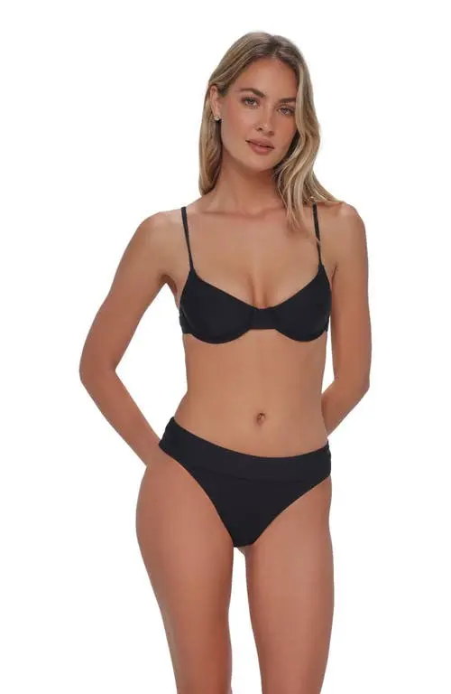 SWIM SYSTEMS Jolene Underwire Bikini Swimsuit Top - Black