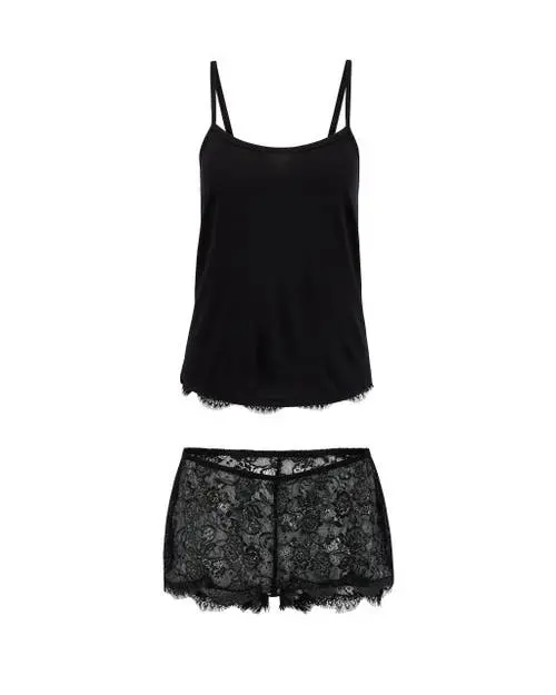 ADORE ME Cami And Shorts Lingerie Set - Black