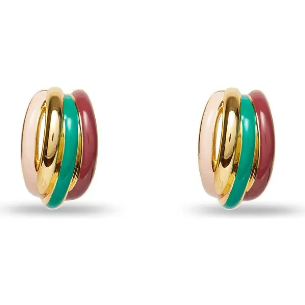 Lele Sadoughi Stacking Hoop Earrings - Jade Multi 999