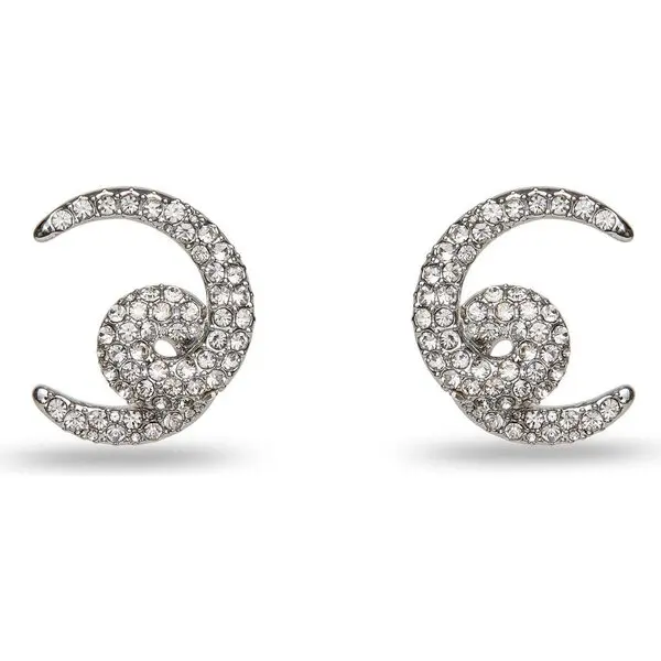 Lele Sadoughi Loop De Loop Pave Earrings - Crystal 100