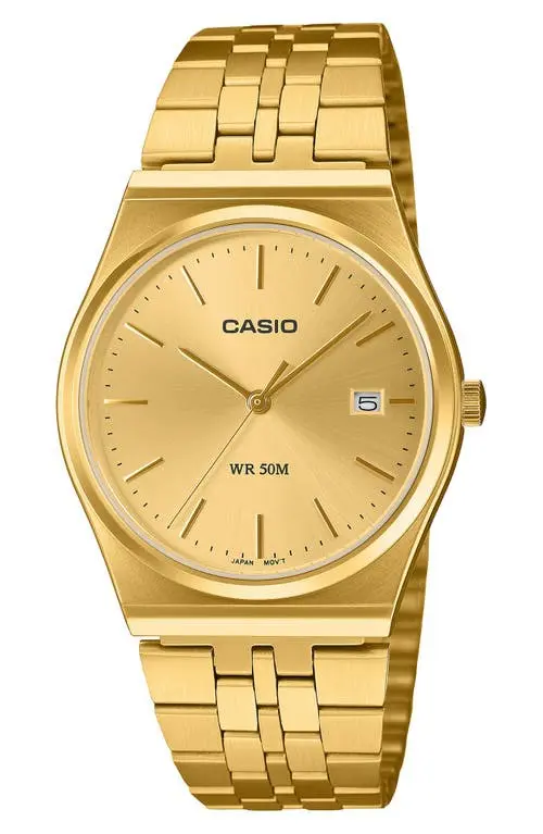 Casio Vintage Analog Bracelet Watch - Gold