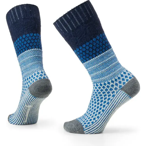 Smartwool Everyday Popcorn Cable Crew Socks - Deep Navy
