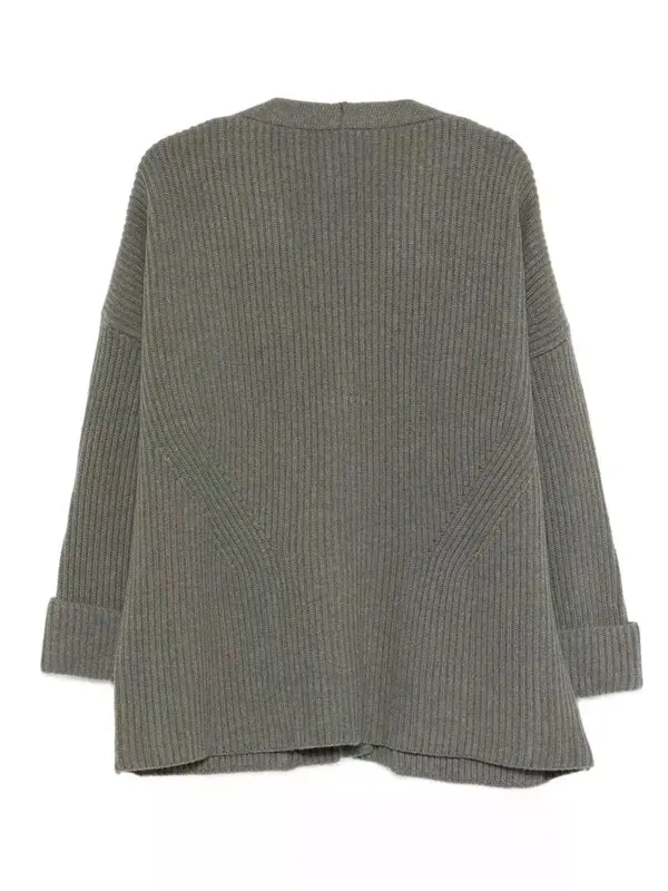 ROBERTO COLLINA Buttoned Ribbed-knit Cardigan