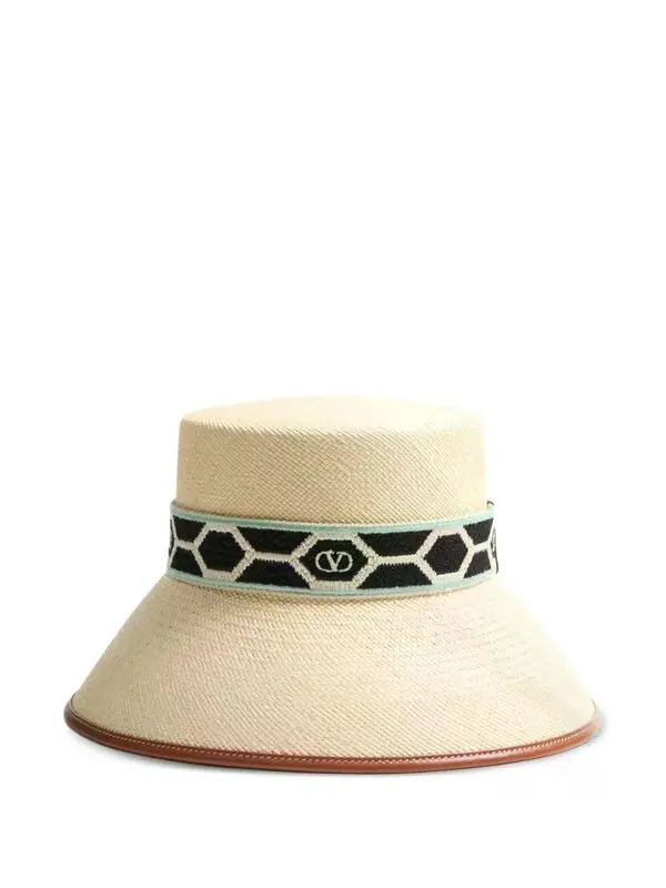 Valentino Garavani Antibes Straw Bucket Hat - Neutrals