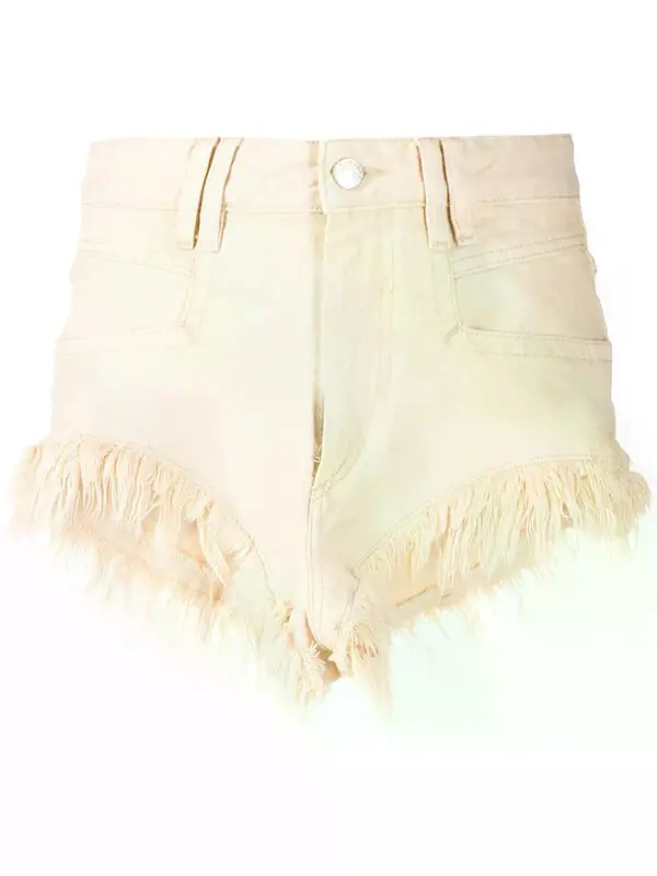 Isabel Marant Eneida Fringed Denim Shorts