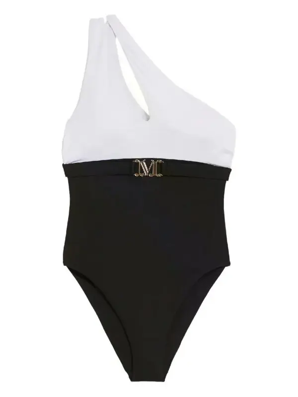 Max Mara Carlotta One-shoulder Swimsuit - Black
