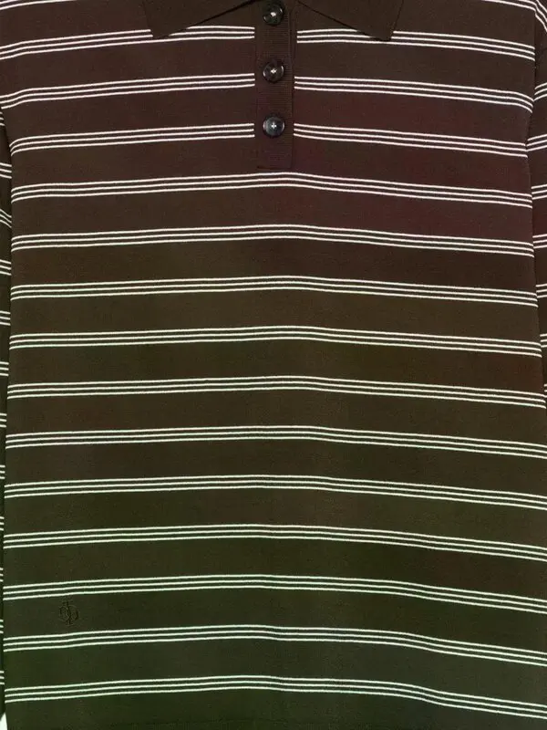 THE GARMENT Madison Striped Buttoned Polo Shirt