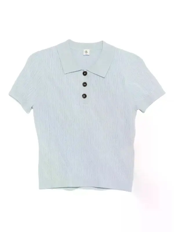 THE GARMENT Como Cable Buttoned Polo Shirt