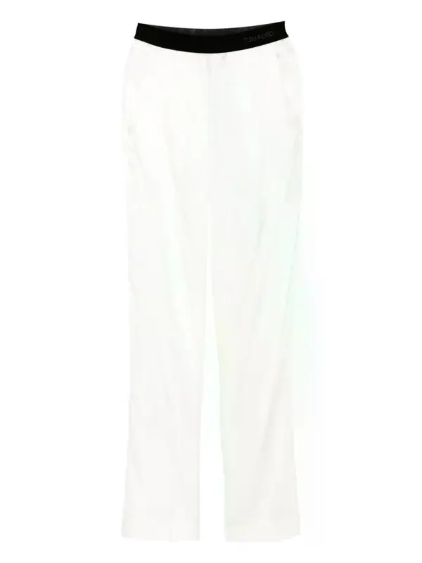 TOM FORD Satin Trousers - White