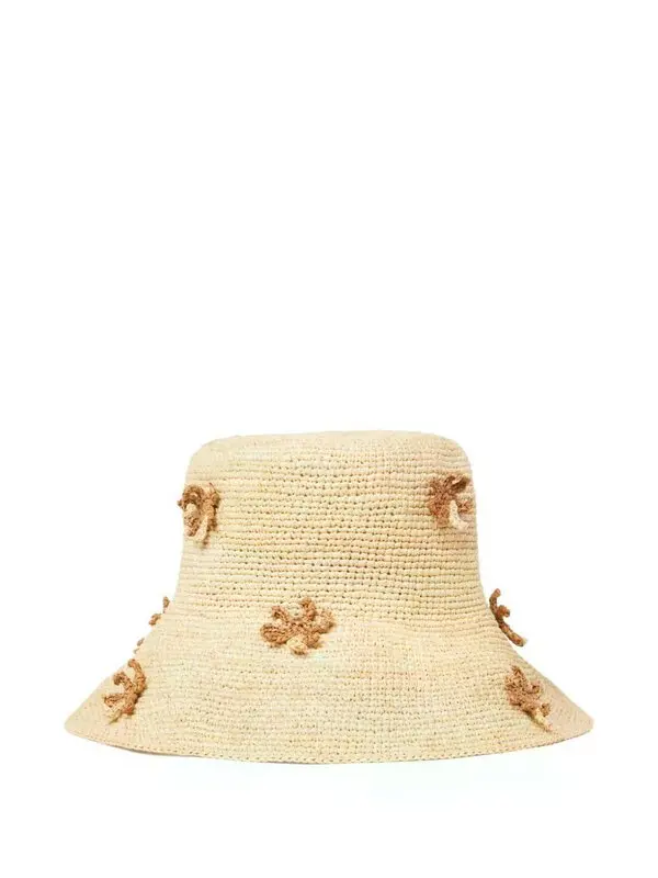 Alanui Floral-motif Bucket Hat - Neutrals