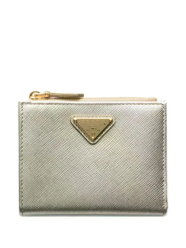 Prada Small Leather Wallet - Gold