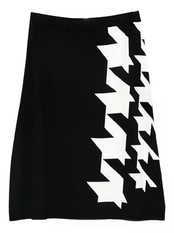 Marina Rinaldi Patterned Midi Skirt - Black