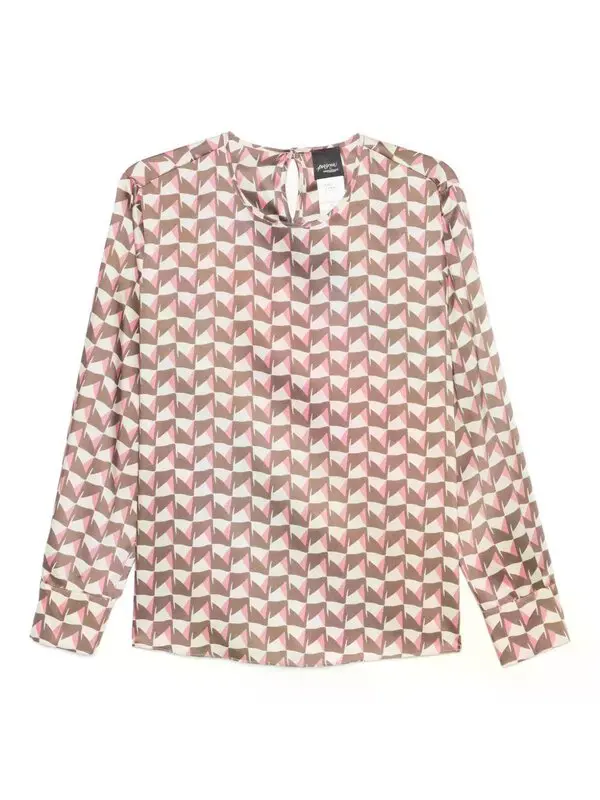 Marina Rinaldi Geometric-print Blouse