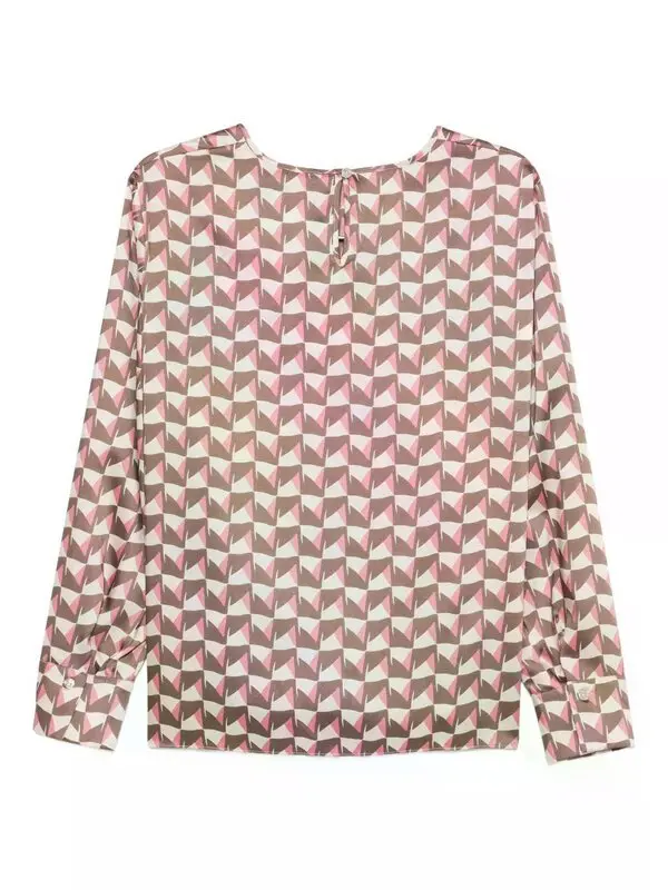 Marina Rinaldi Geometric-print Blouse