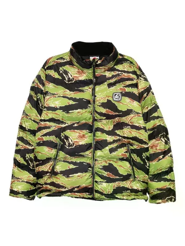 ICECREAM Tiger-stripe Puffer Jacket - Green