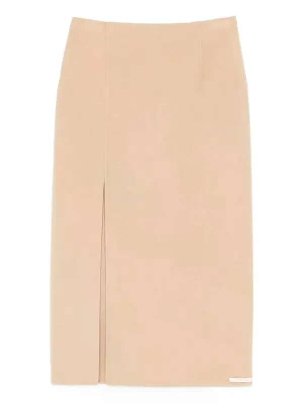 Sportmax Slit Pencil Skirt - Neutrals