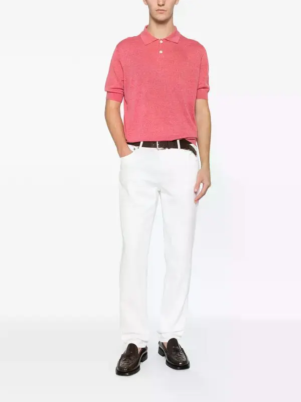 Brunello Cucinelli Ribbed-hem Polo Shirt