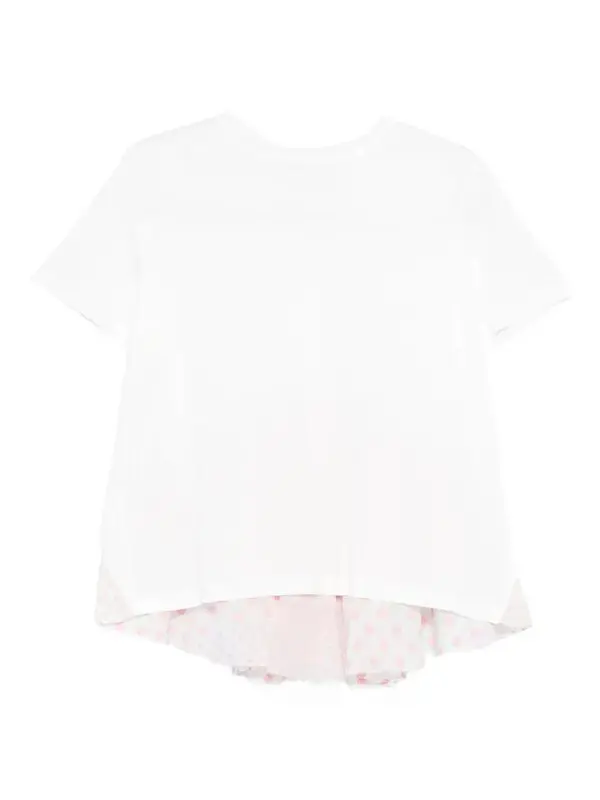 PARLOR Polka Dot Ruffled T-shirt