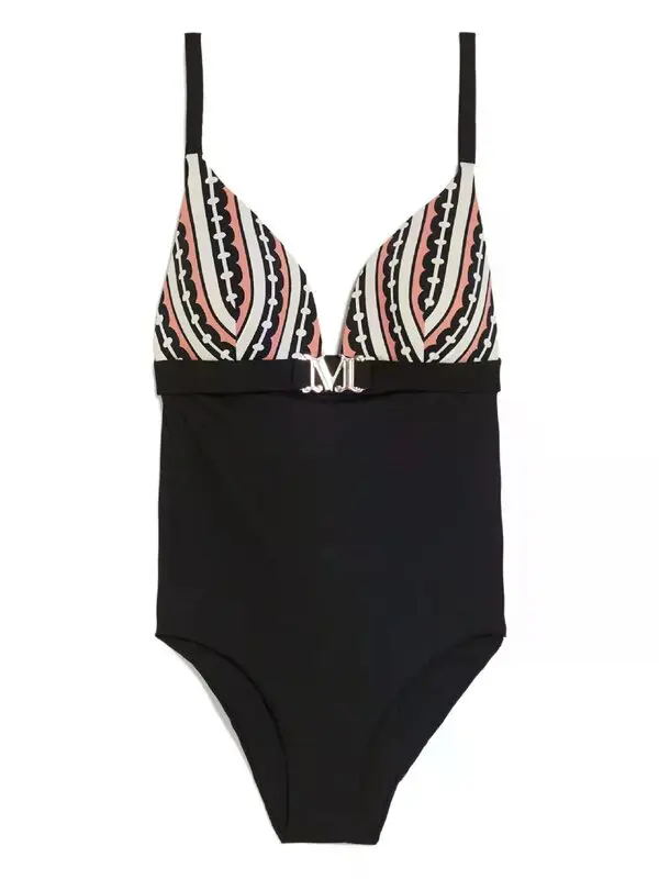 Max Mara Monogram-print One-piece Swimsuit