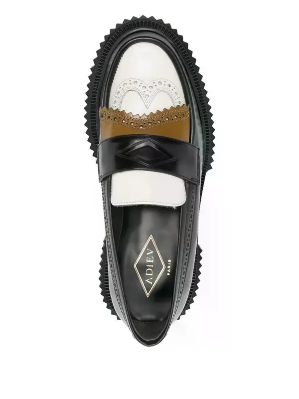 ADIEU PARIS Platform Leather Loafers