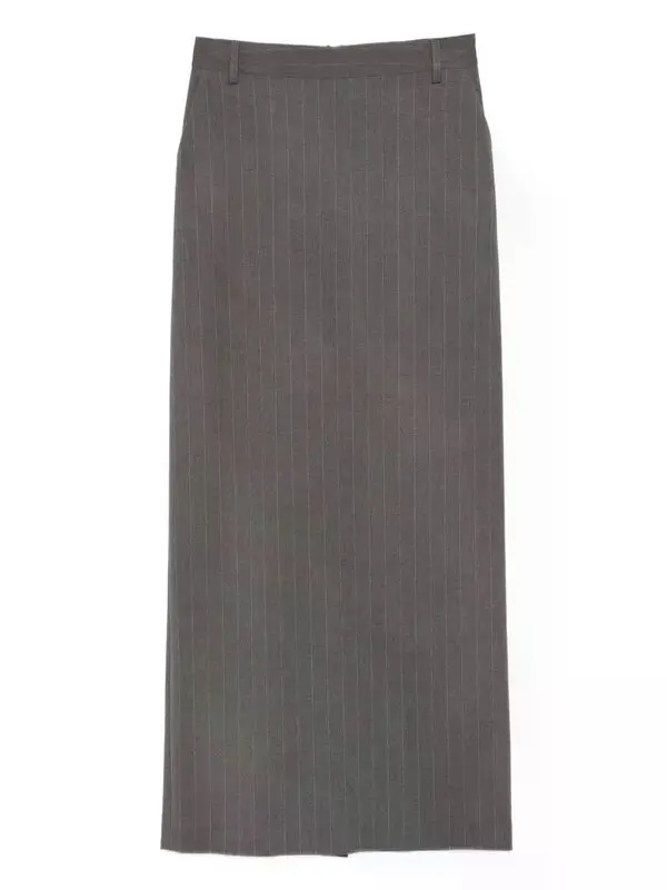 THE NINA STUDIO Pinstriped Maxi Skirt