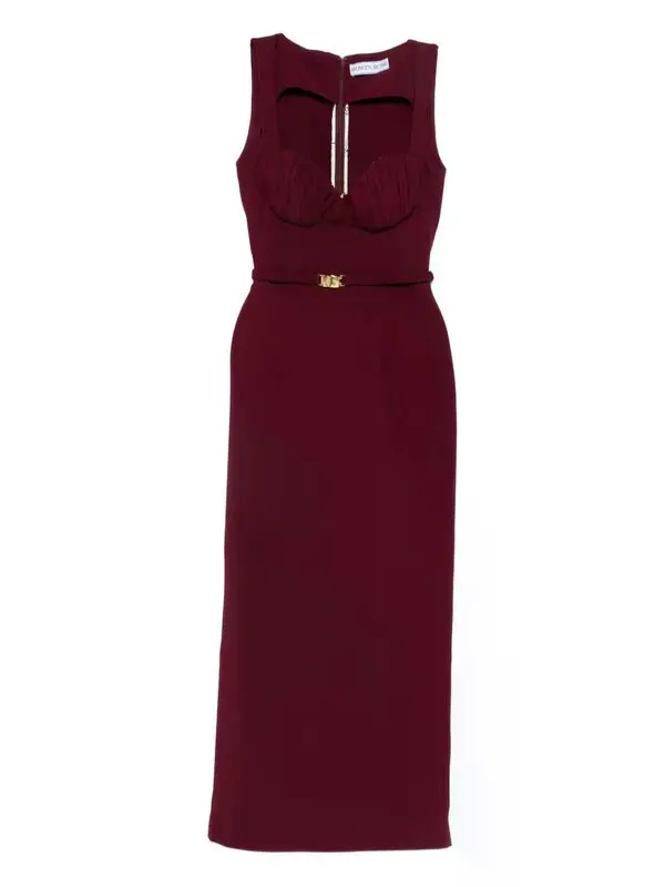 ROWEN ROSE Belt-detail Maxi Dress