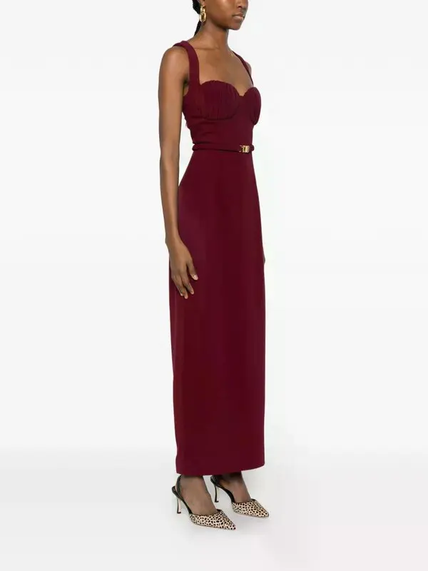 ROWEN ROSE Belt-detail Maxi Dress