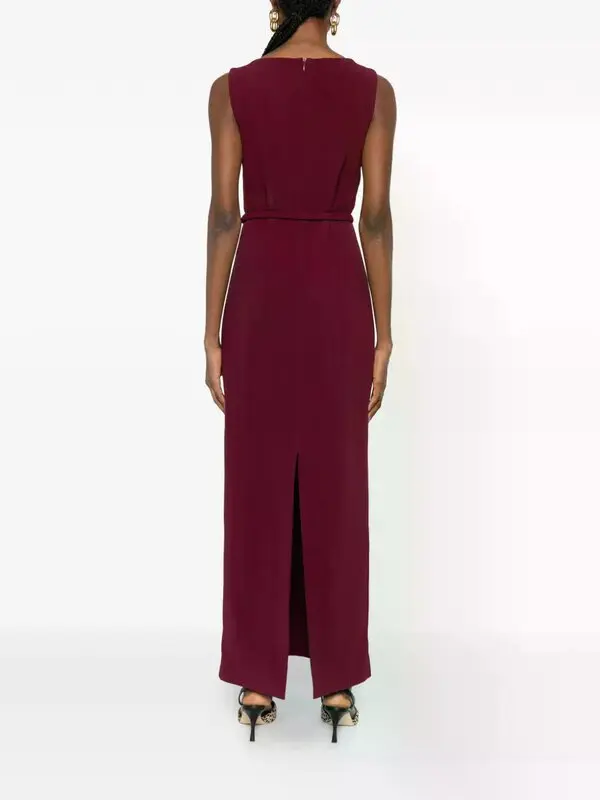 ROWEN ROSE Belt-detail Maxi Dress