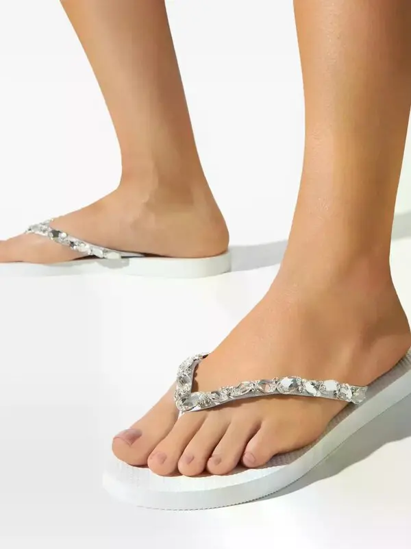 Mystique Crystal-embellished Flip-flops