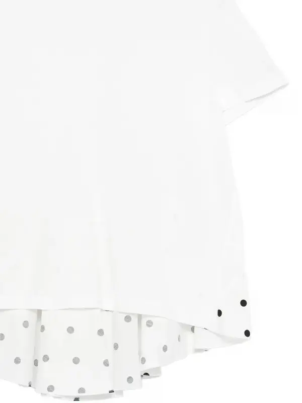 PARLOR Polka Dot Ruffled Blouse