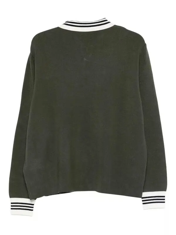 CARNE BOLLENTE Collared Striped Sweater