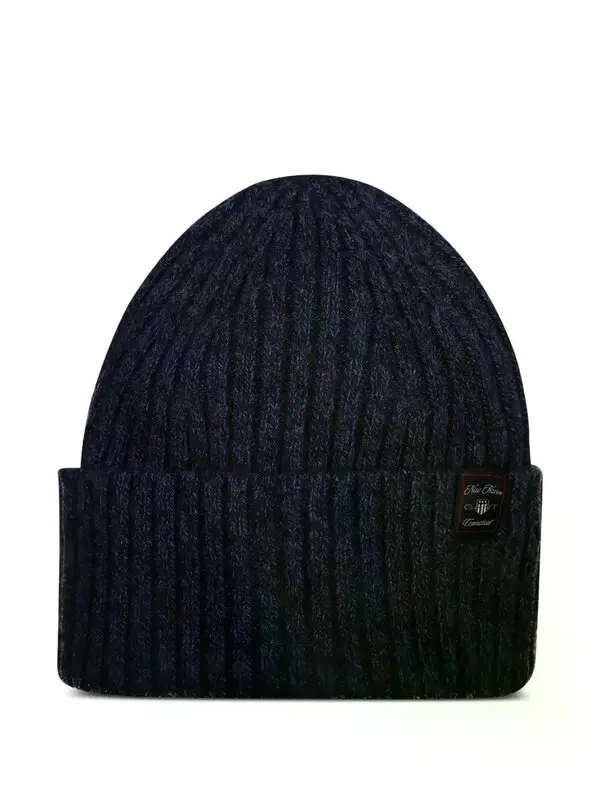 Gant Wool Blend Mouline Beanie - Blue