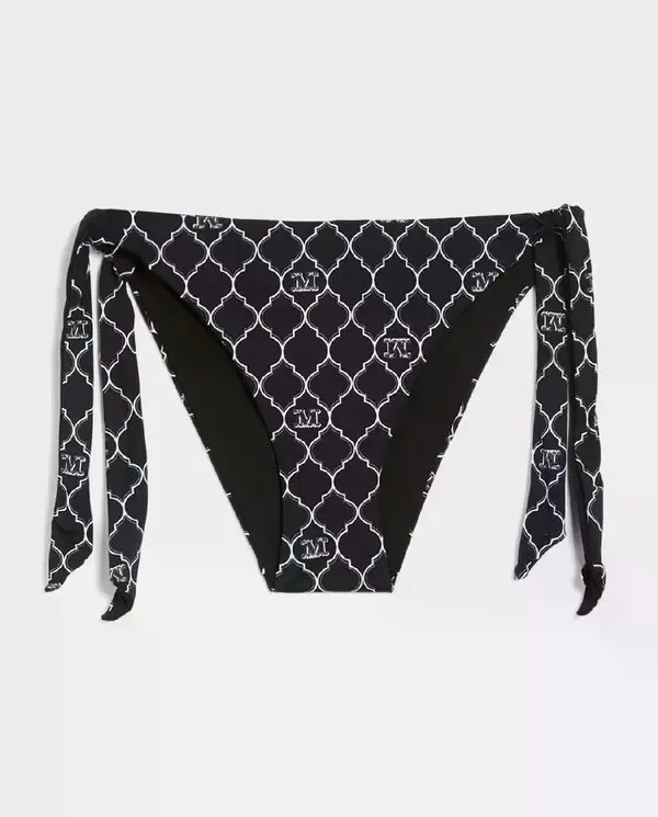 Max Mara Monogram-print Bikini Bottom - Black
