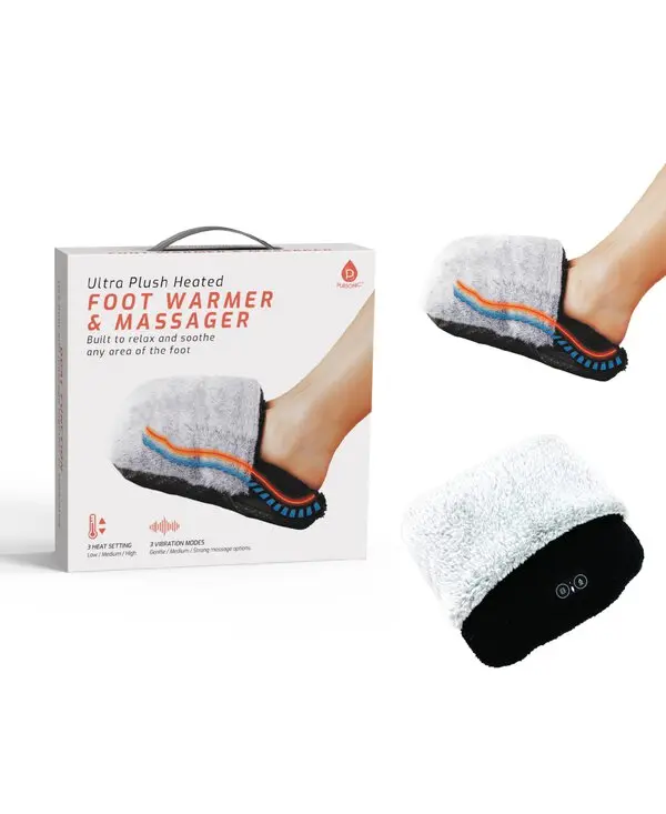 PURSONIC Heated Foot Warmer And Massager - Grey