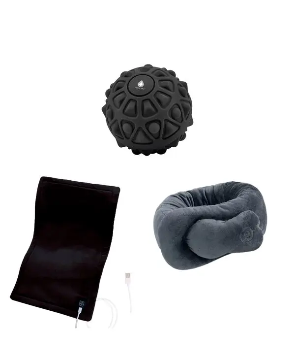 PURSONIC Ultimate Comfort & Recovery Bundle: Full-body Wellness Trio Tools - Black
