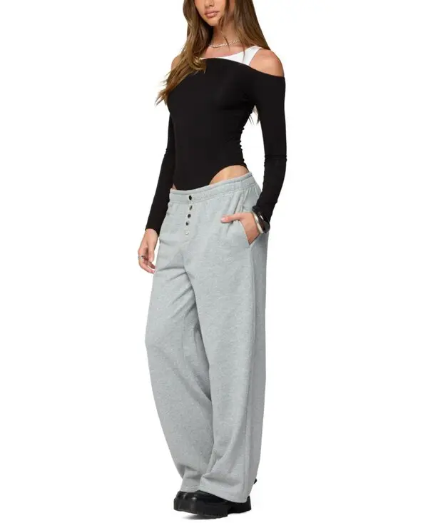 EDIKTED Layered Ribbed Off Shoulder Bodysuit